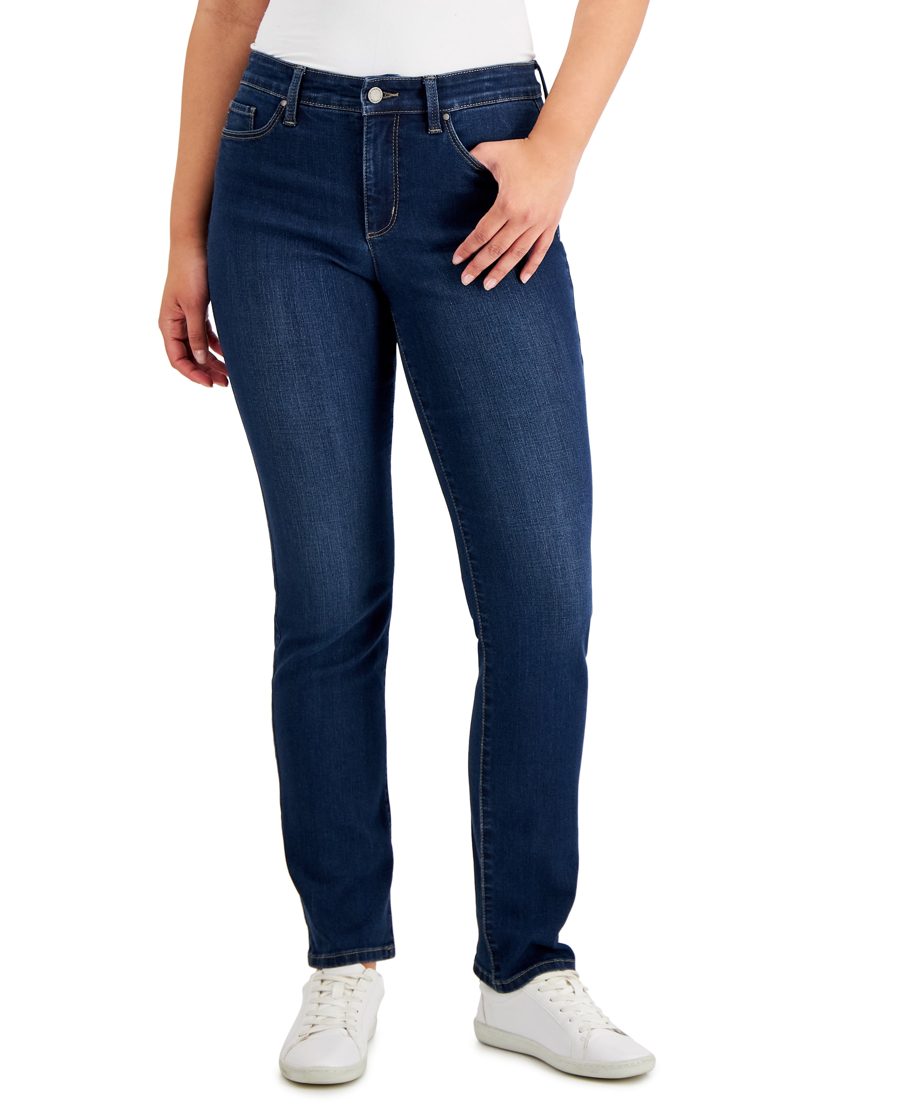 Women's Lexington Tummy Control Straight-Leg Jeans Atlantic Wash 16 ...