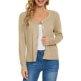 Women's Lightweight Cardigan Sweater Long Sleeve Crewneck Button Down ...