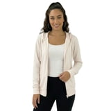 Women’s Lightweight Cotton Blend Zip Up Hoodie Jacket Oat XX-Large ...