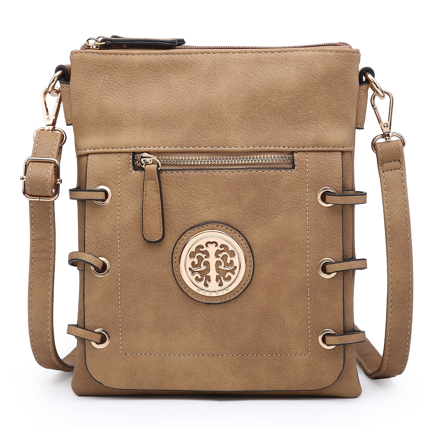 Women's Lightweight Functional Crossbody Bag Multi Pockets Shoulder Bag ...