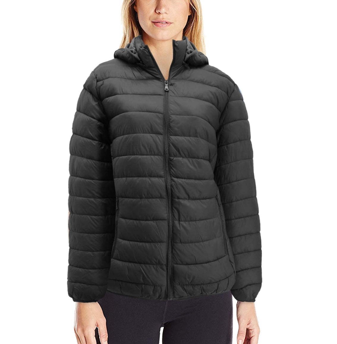 Women’s Lightweight Insulated Removable Hood Lined Quilted Zip Puffer ...