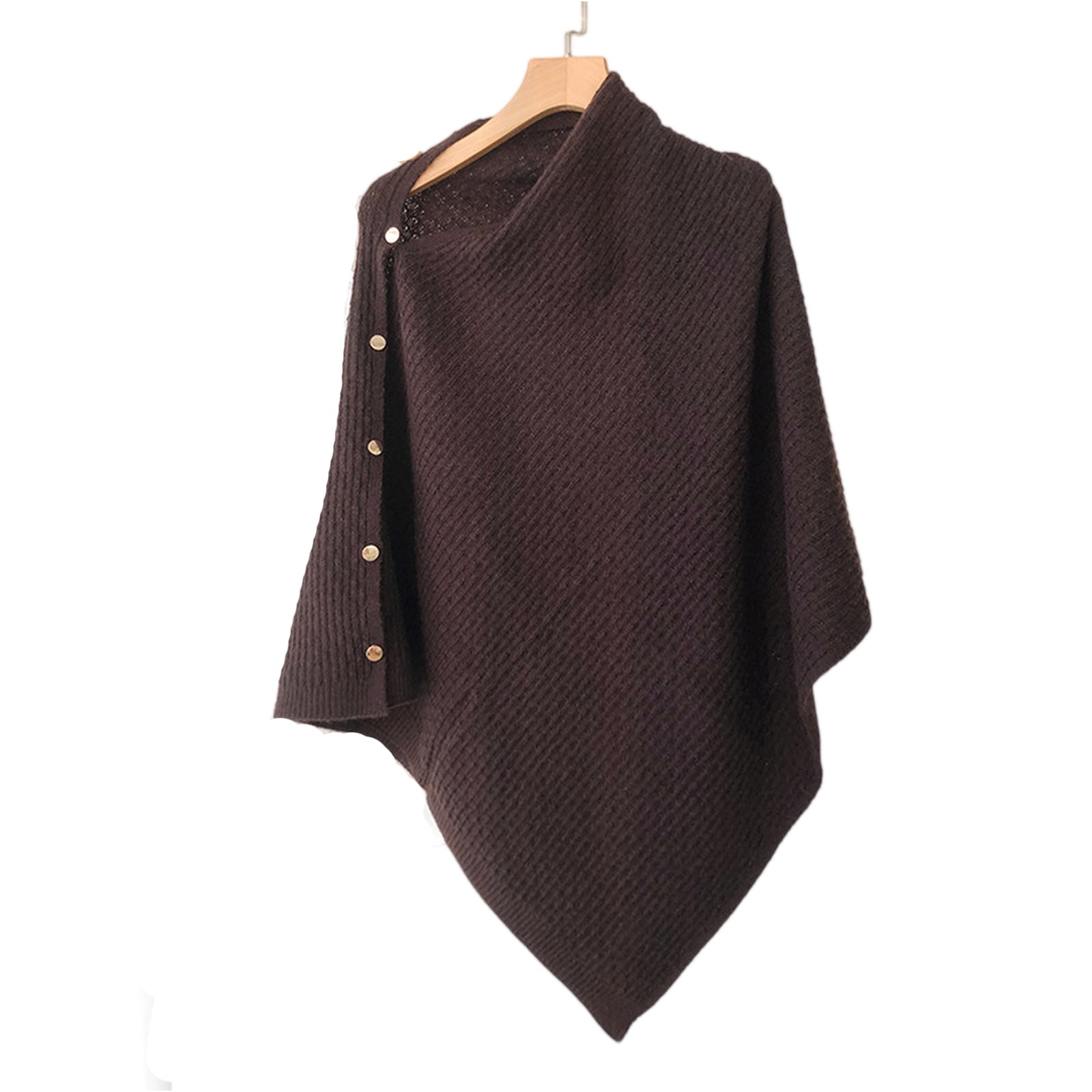 Women's Lightweight Knitted Scarf Poncho Sweater Cape Shawl Versatile ...