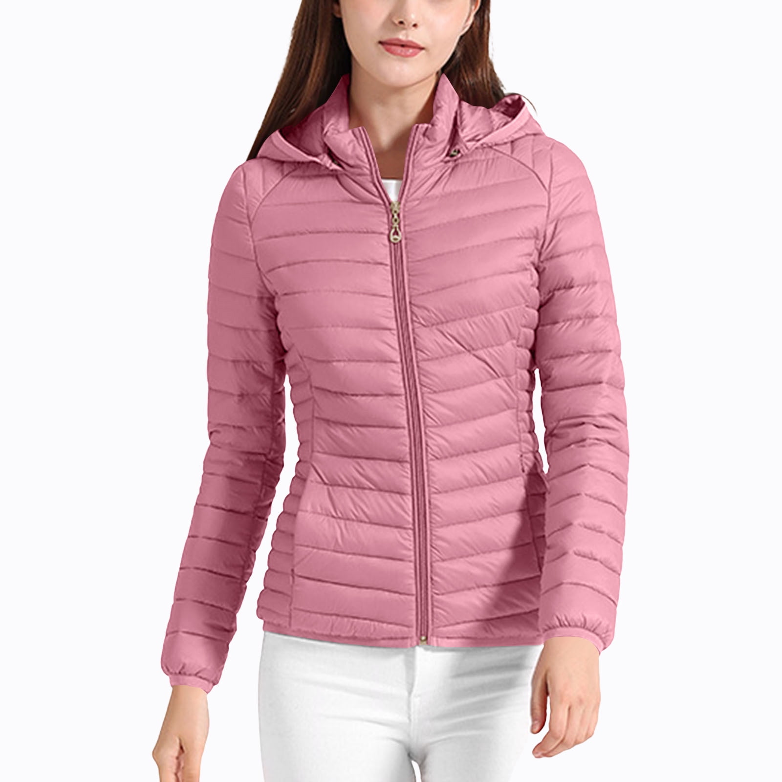 Women's Lightweight Puffer Jacket Short Winter Quilted Down Coat with ...