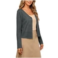 Women's Lightweight Summer Cardigan Cropped Long Sleeve Shrug Thin Open ...