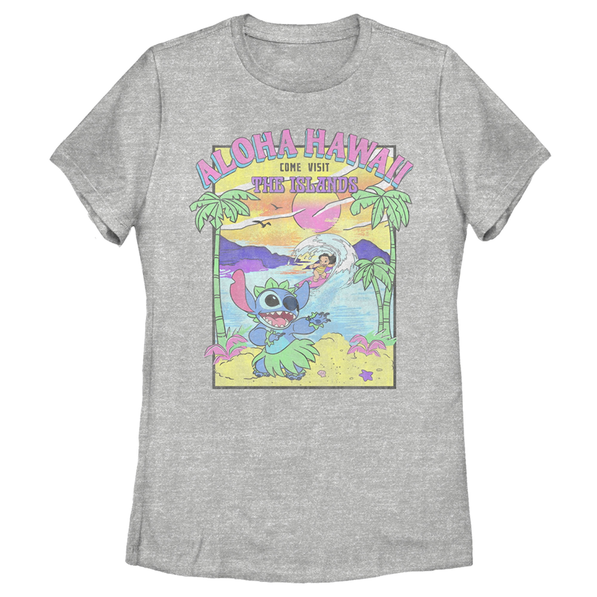 Women's Lilo & Stitch Aloha Hawaii Come Visit the Islands Graphic Tee ...