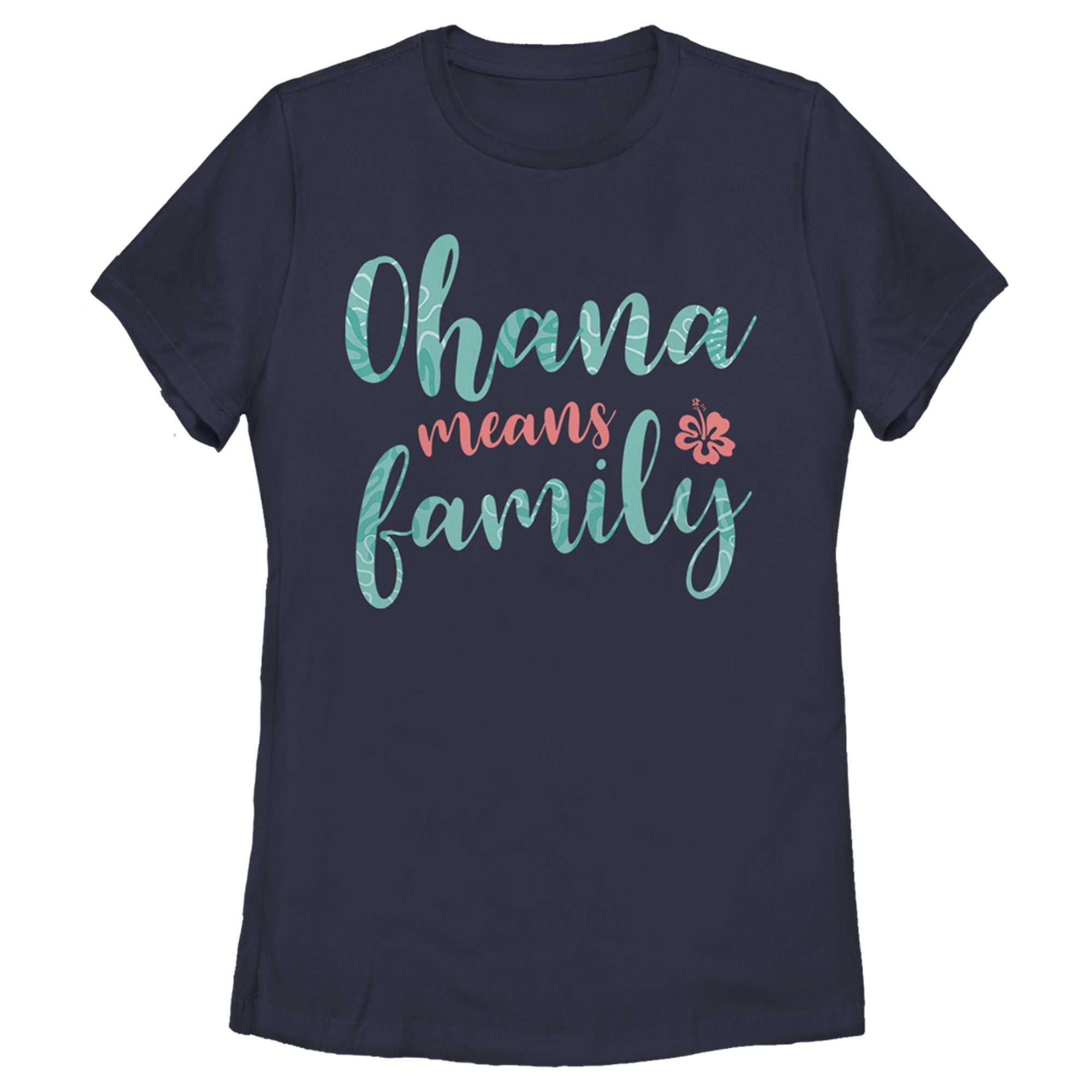 Women's Lilo & Stitch Blue and Red Ohana means Family Graphic Tee Navy Blue Small - Walmart.com