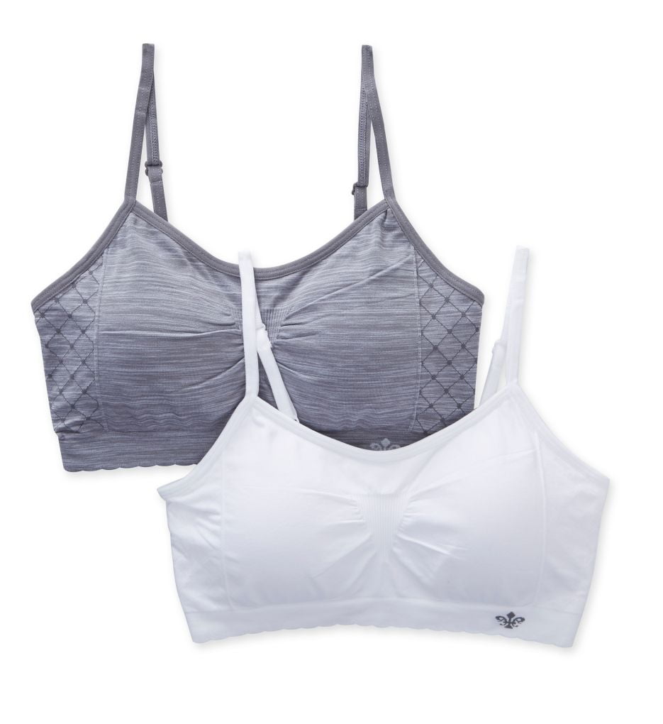 Lily Of France Women's Seamless Comfort Sports Bralette 2 Pack (Tiffany ...