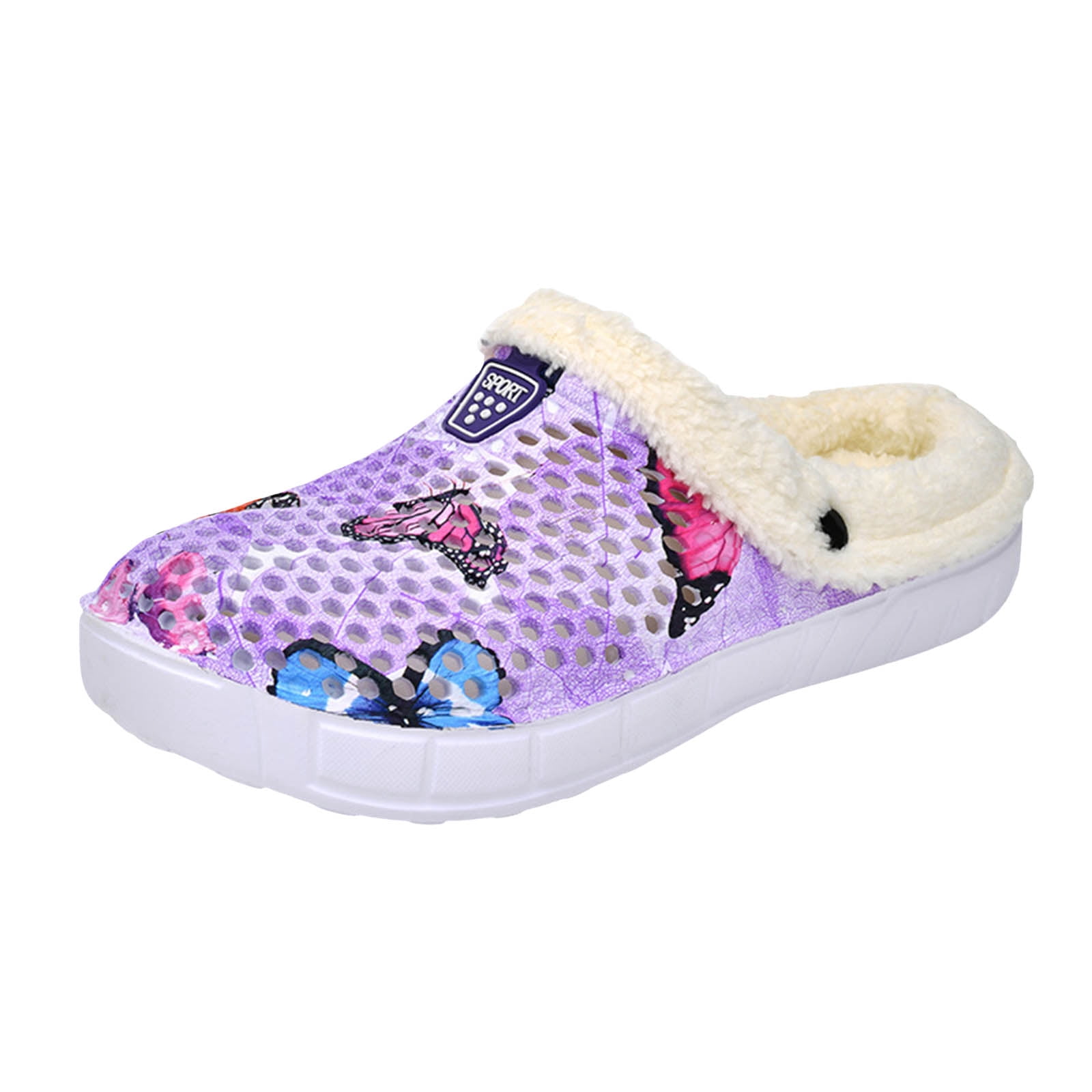 Women's Lined Clogs Winter Waterproof Cloud Pillow Slippers Slip on ...