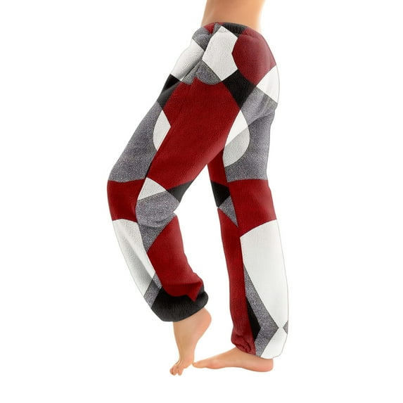 Women's Long Pants With Cuffs And Retro Print Casual Pants And Pajama ...