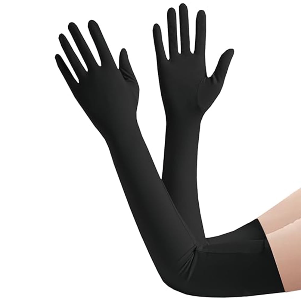 Women's Long Satin Gloves for Weddings, Prom, Formal Events - Stretchy ...