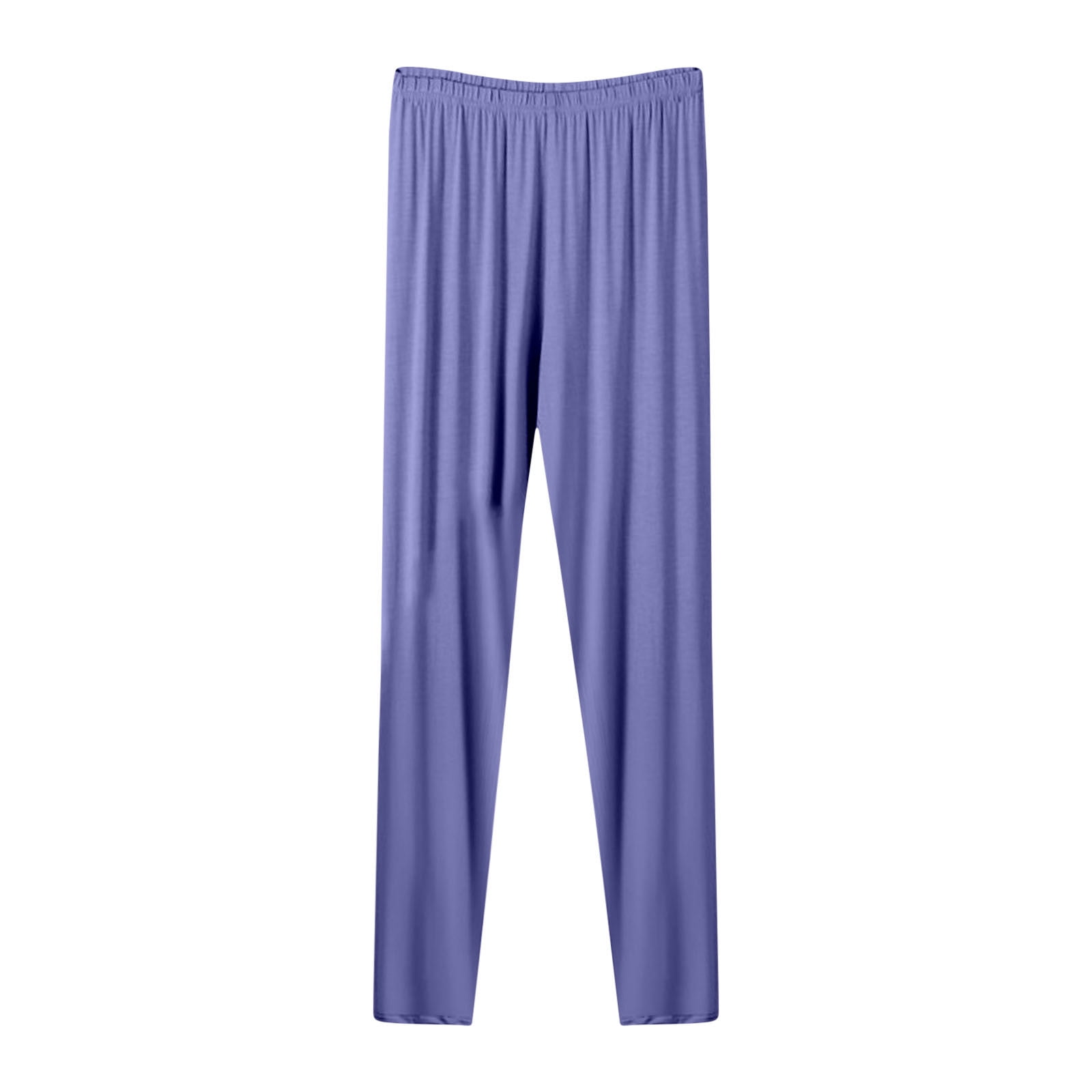 Women's Long Sleep Pants Summer Solid Lightweight Lounge Pants Casual ...