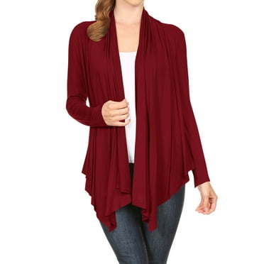 Uvplove Women Plus Lightweight Long Sleeve Knit Cardigan with Pockets ...