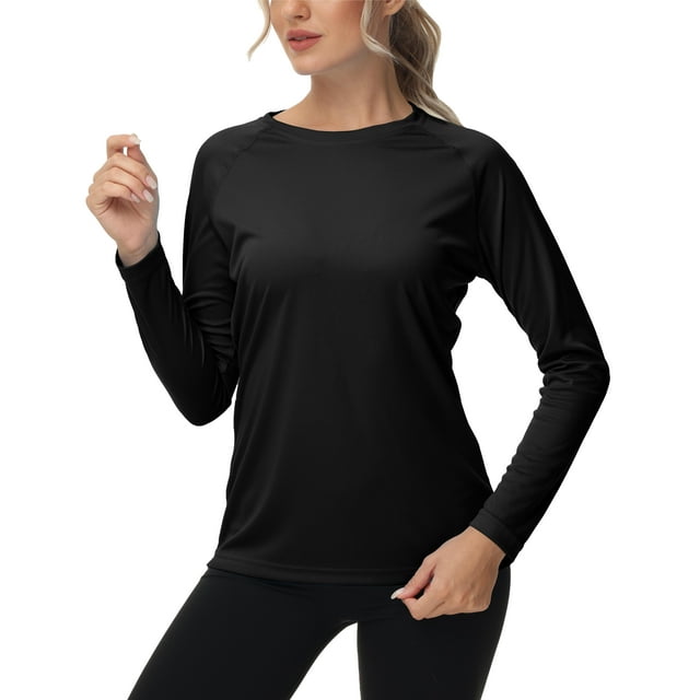 Womens Long Sleeve Swim Shirts Rash Guard Shirts Upf 50 Sun