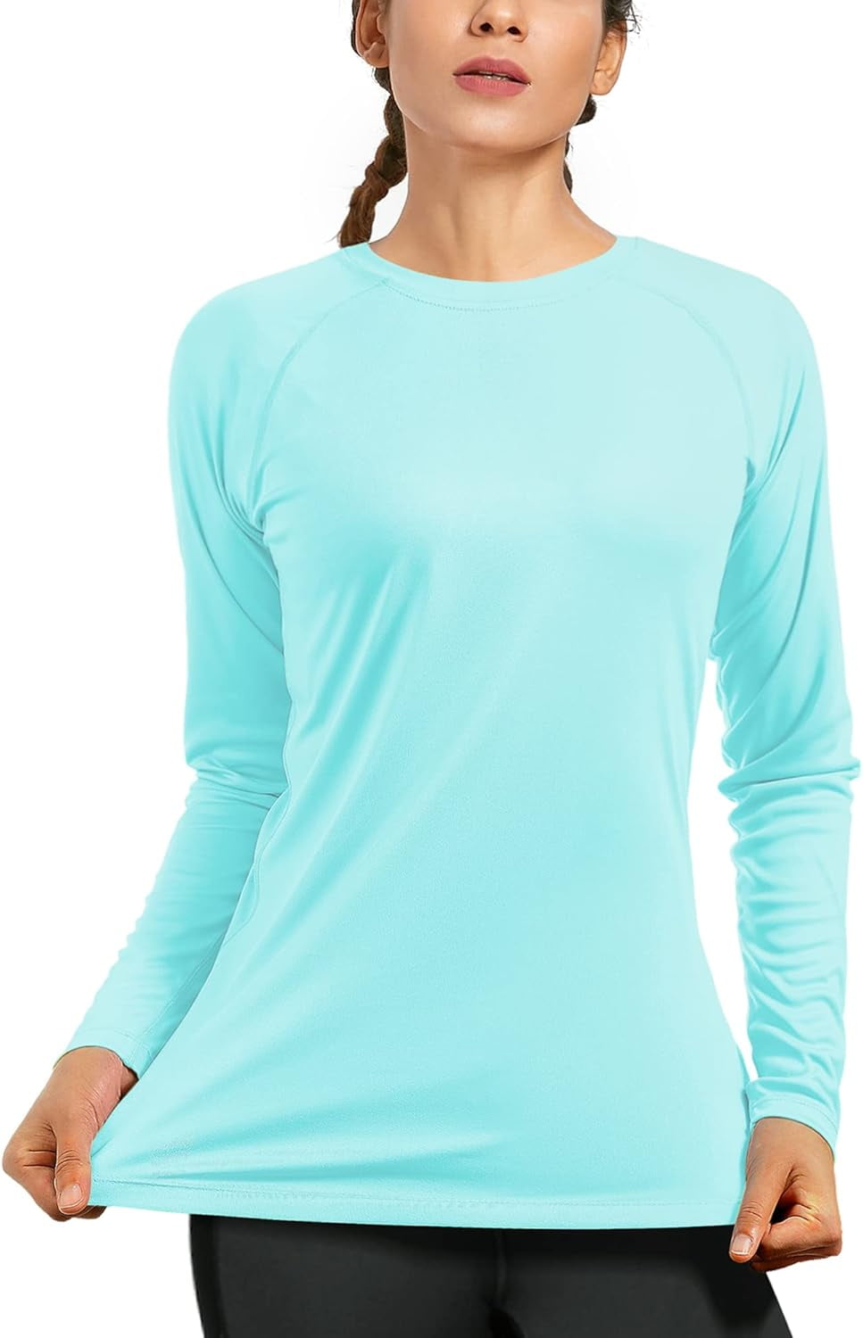 Women's Long Sleeve UPF 50+ UV Sun Protection Shirts Rash Guard Swim T-Shirt/Hoodie Quick Dry ...