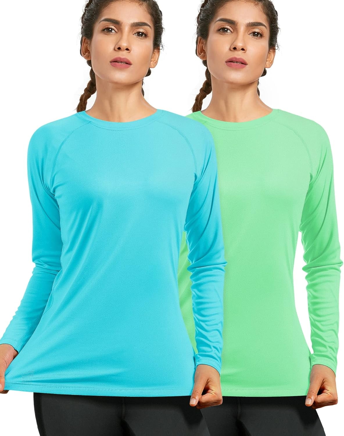 Women's Long Sleeve UPF 50+ UV Sun Protection Shirts Rash Guard Swim T-Shirt/Hoodie Quick Dry ...