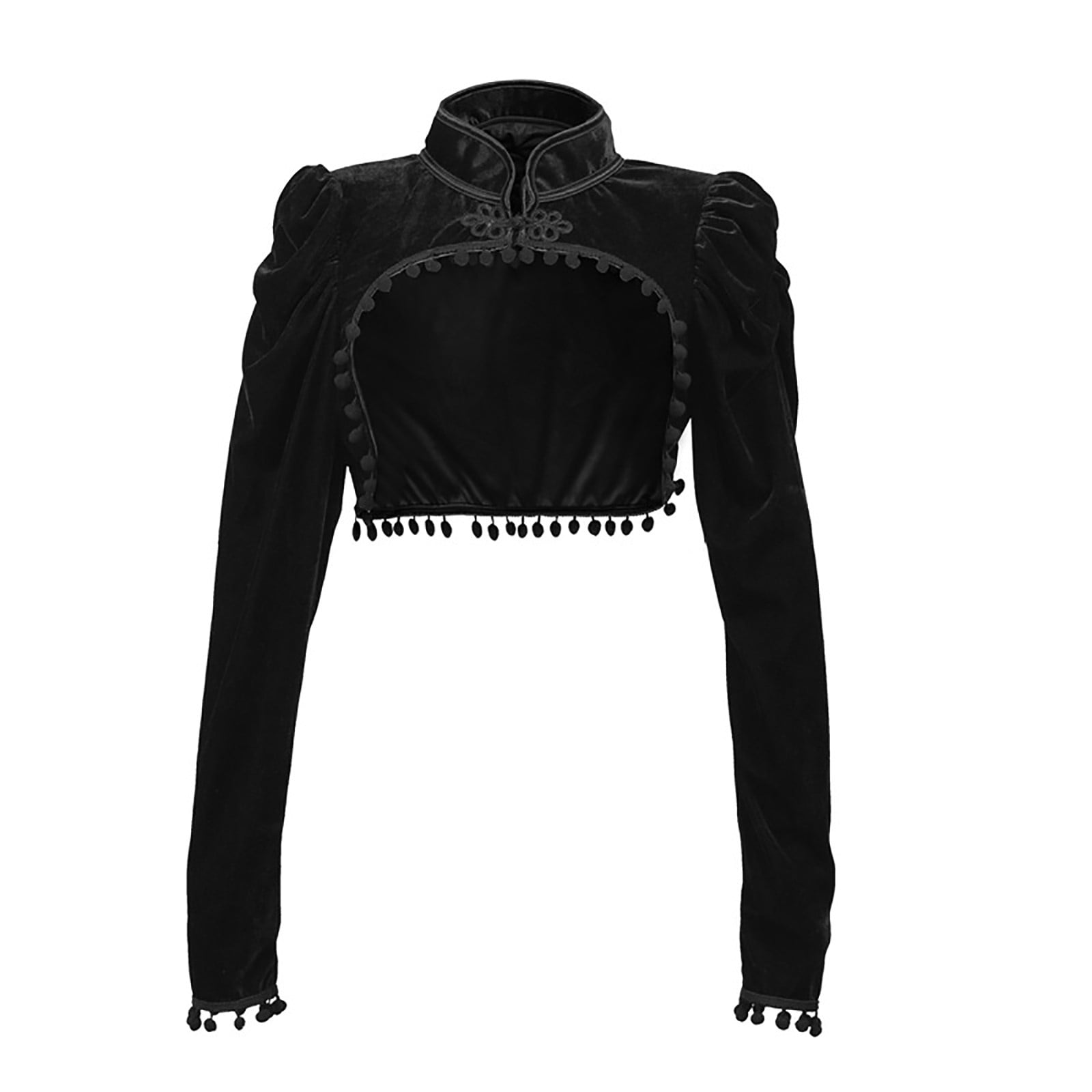 Women's Long Sleeve Velvet Shrug Cocktail Party Punk Shrug Cardigan for ...