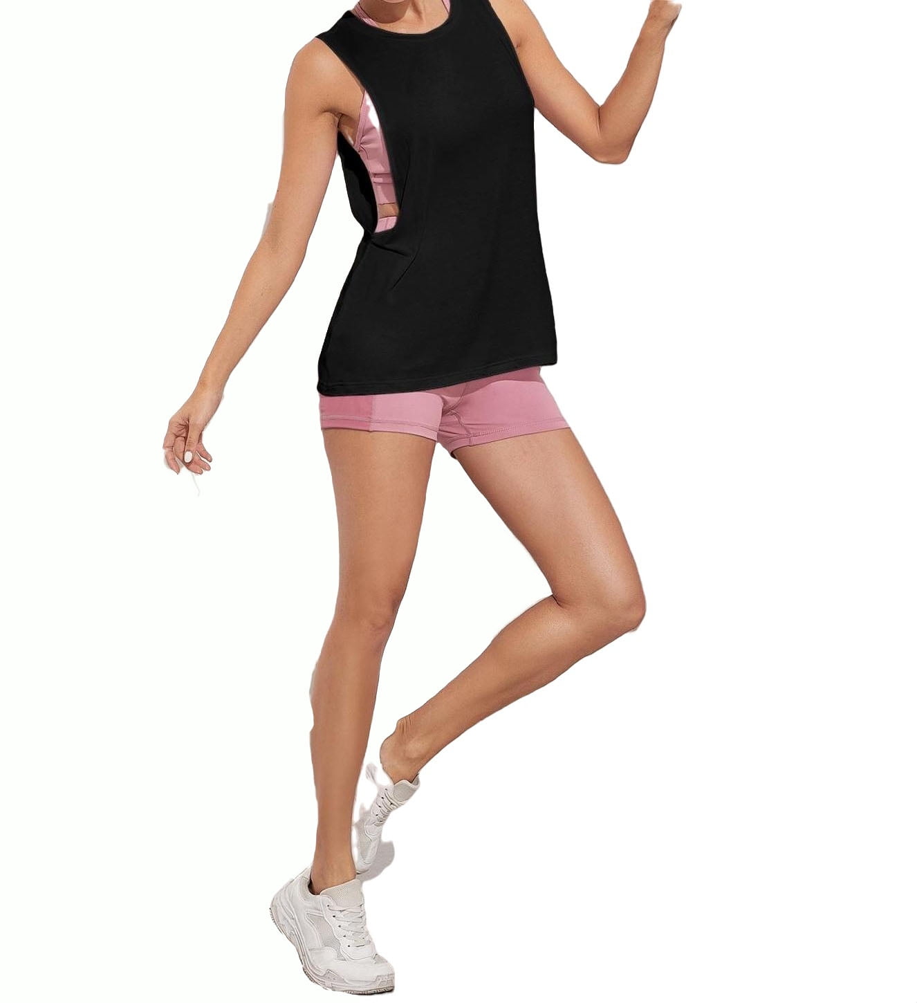 Women's Loose Fit Activewear Workout Gym Tank Tops Drop Armhole ...