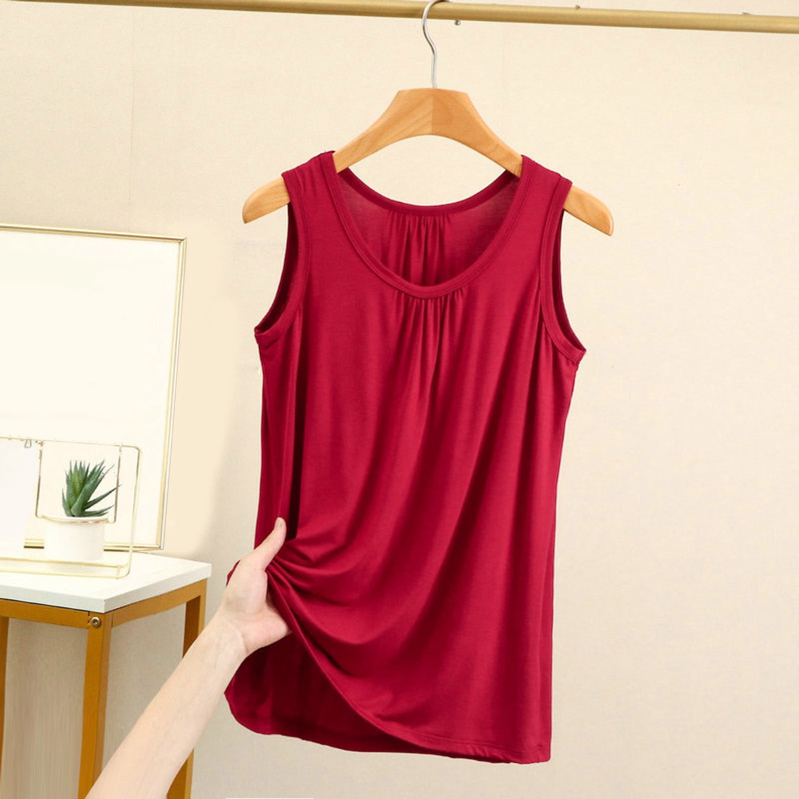 Women's Loose Fit Camisole Top Casual Comfortable Stretchable Layering ...