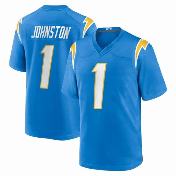 Women's Los Angeles C Johnston 1 Blue Sports Player Game Stitched Name ...