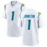Women's Los Angeles C Johnston 1 White Sports Player Game Stitched Name ...