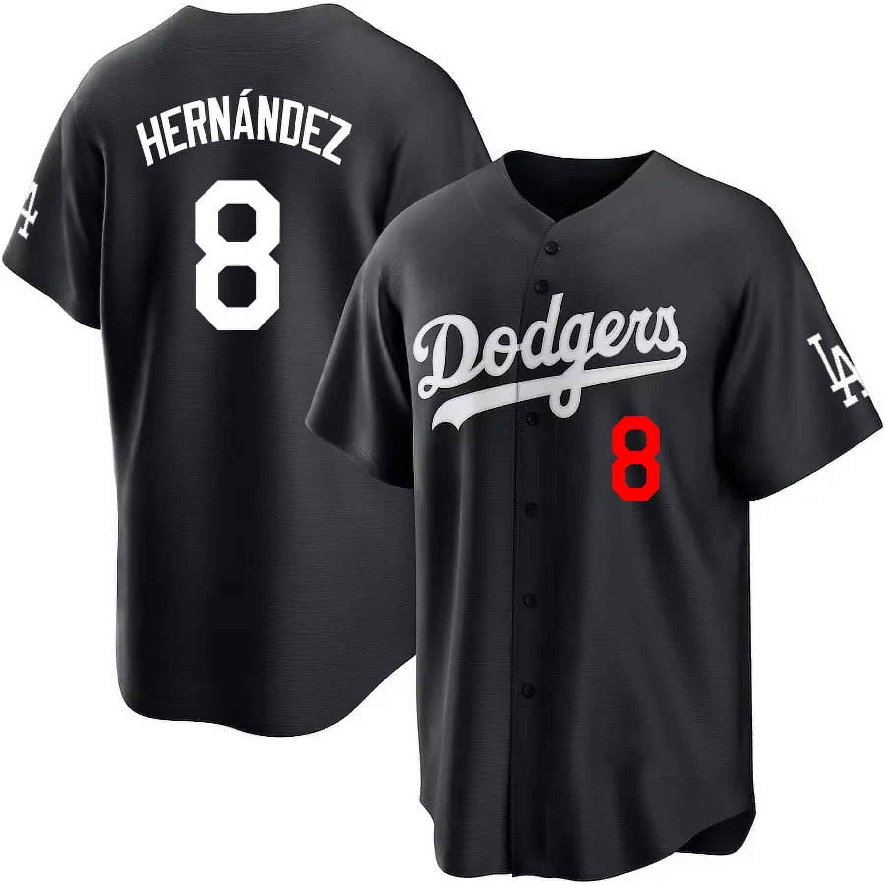 Women's Los Angeles D Hernandez 8 Black Limited Player Tops Stitched ...