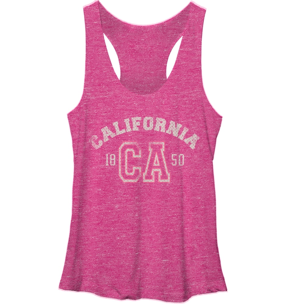 Women's Lost Gods California 1850 Racerback Tank Top Pink Heather X ...