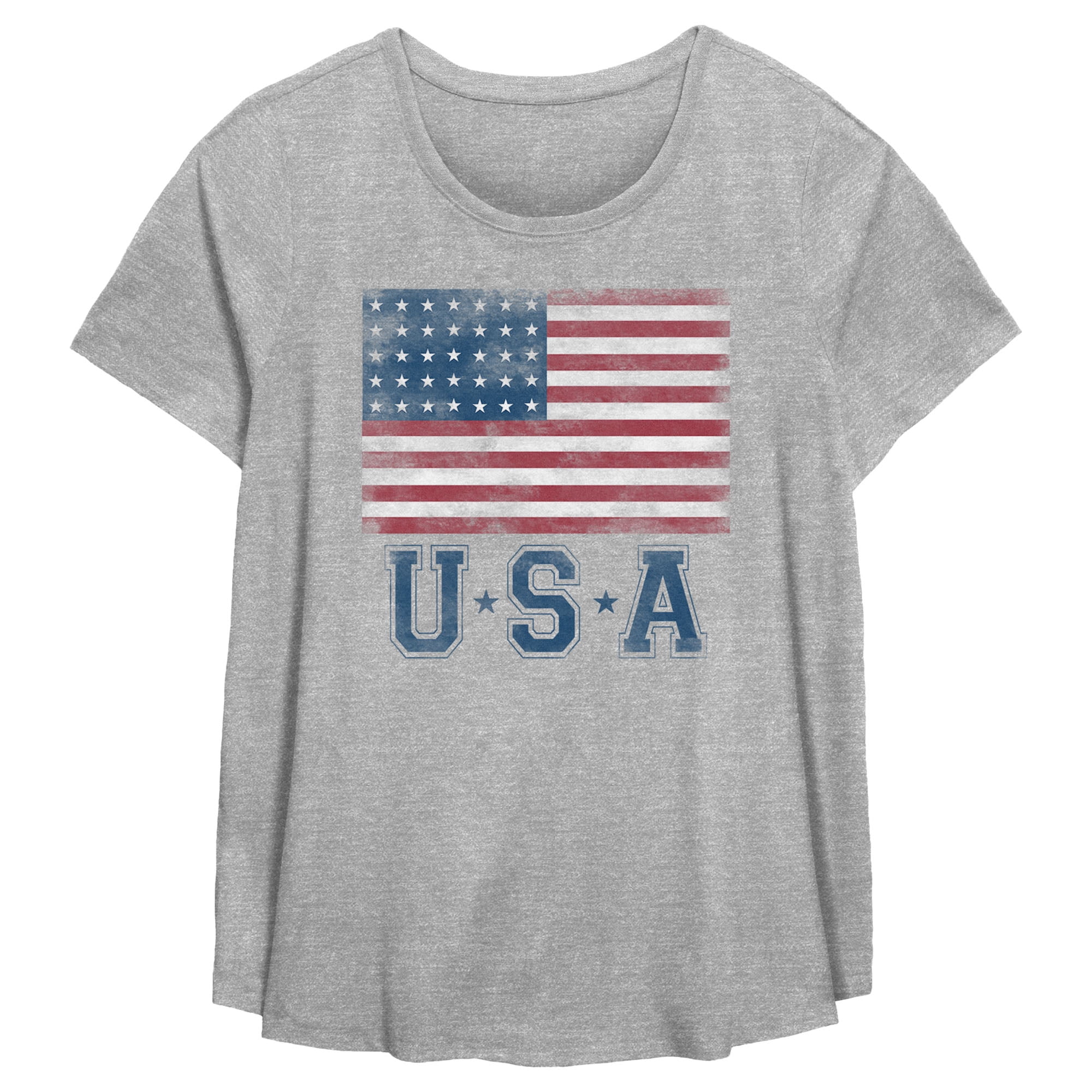Women's Lost Gods Fourth of July Vintage American Flag Graphic T-Shirt ...