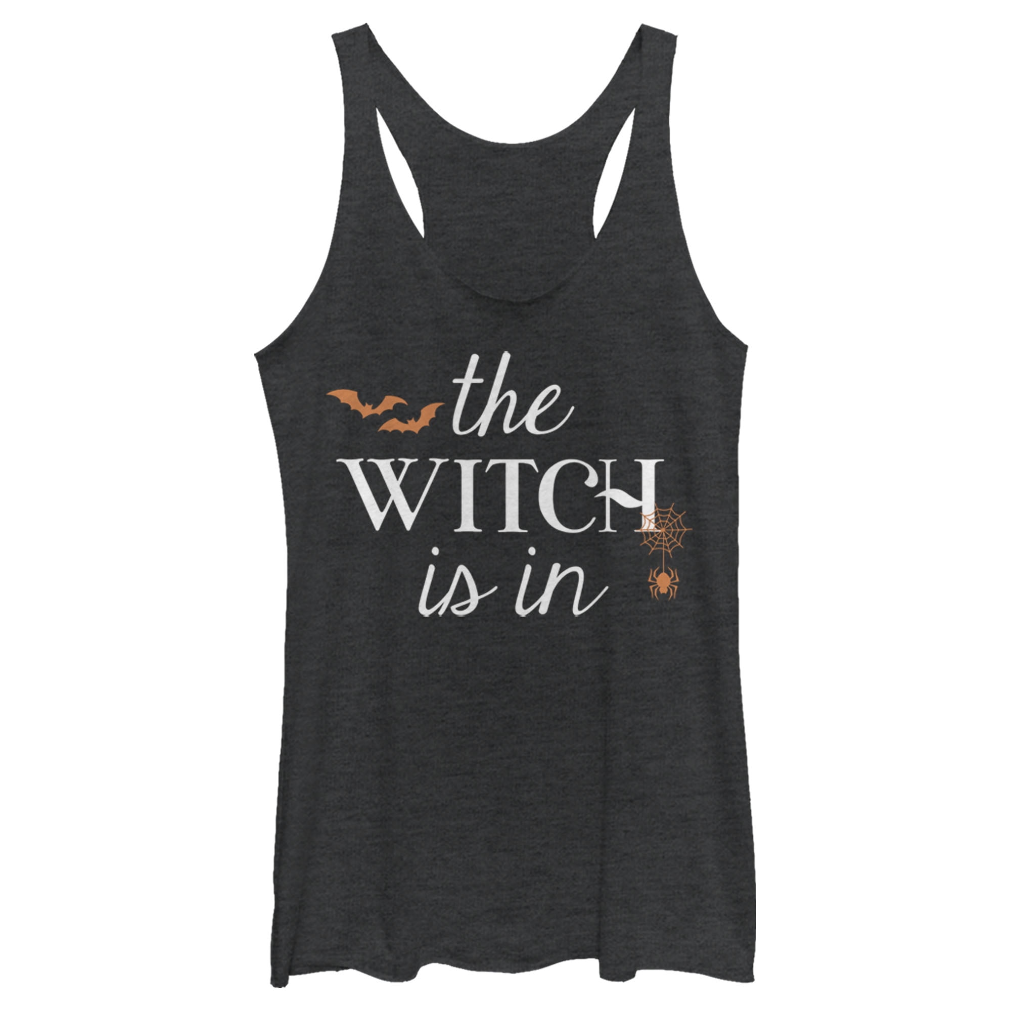 Women's Lost Gods Halloween The Witch Is In Racerback Tank Top Black ...
