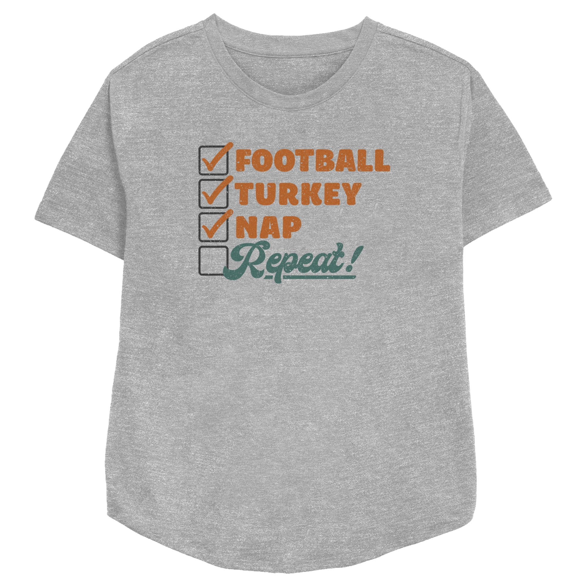 Women's Lost Gods Repeat Checklist Graphic Tee Athletic Heather Large ...