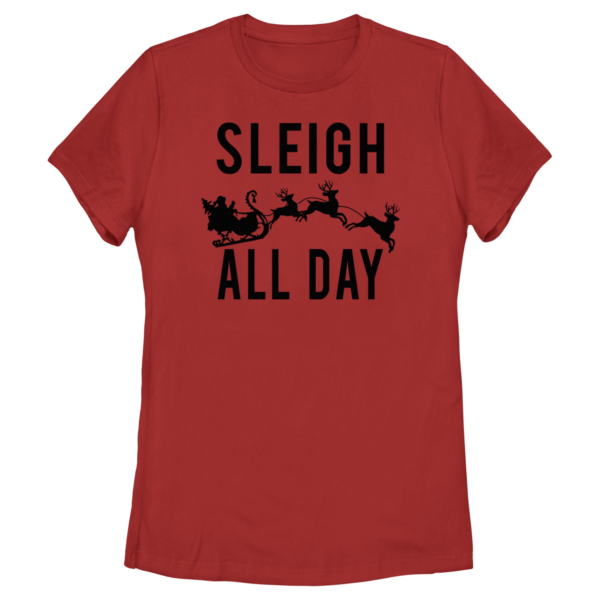 Women's Lost Gods Sleigh All Day Graphic Tee Red X Large - Walmart.com