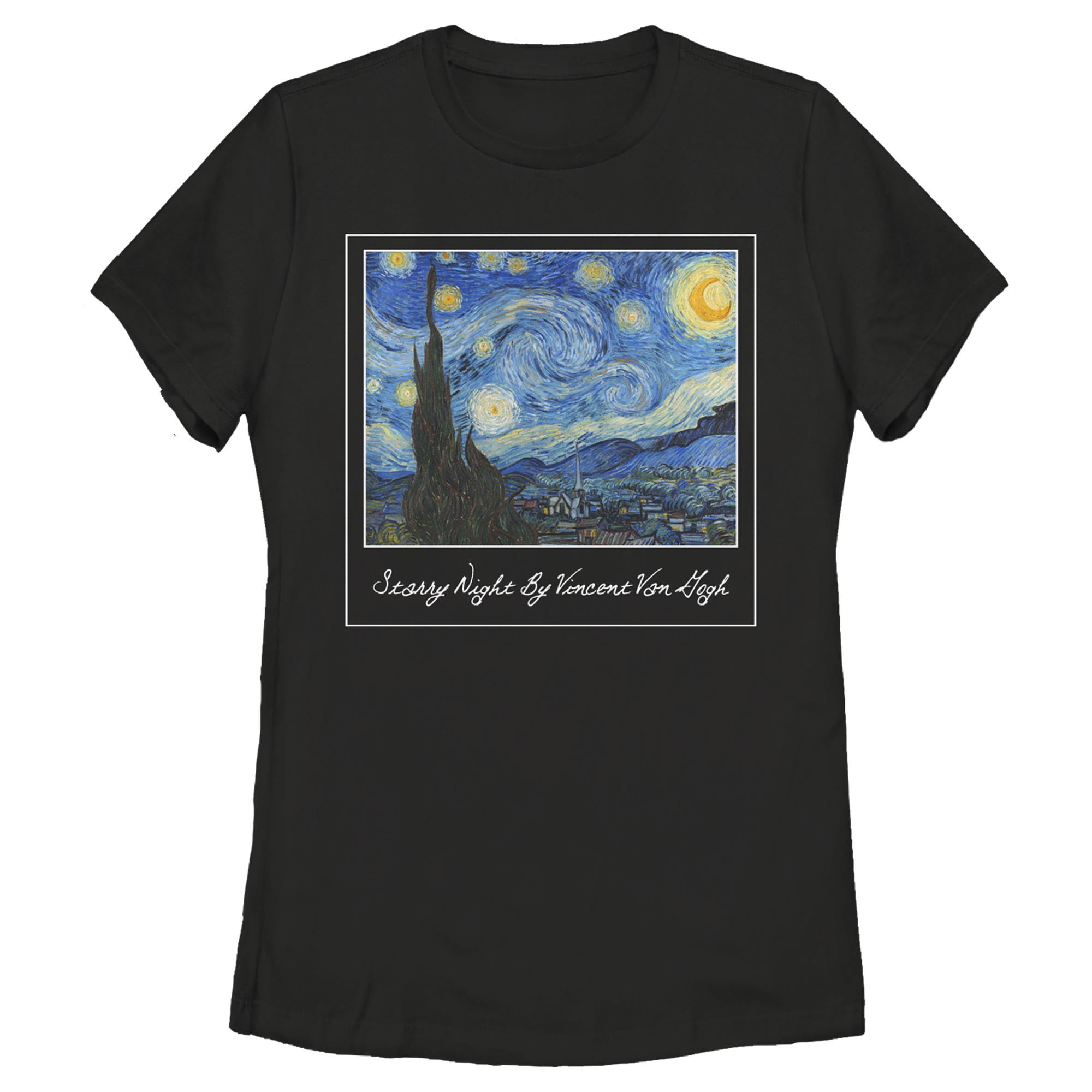 Women's Lost Gods Starry Night by Vincent Van Gogh Graphic T-Shirt ...
