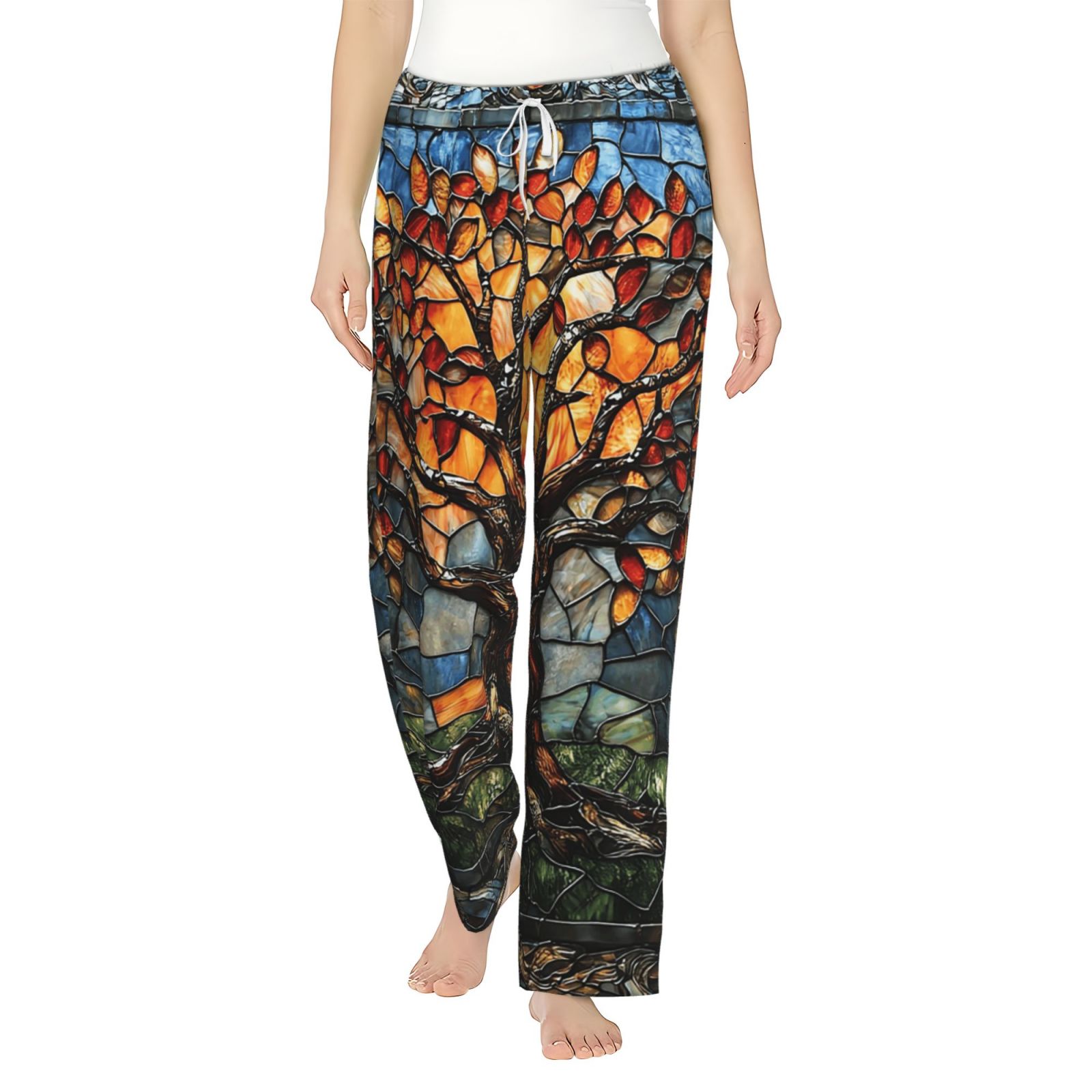 Women's Lounge Pajama Pants Bottoms Casual Loungewear, Trees Stained ...
