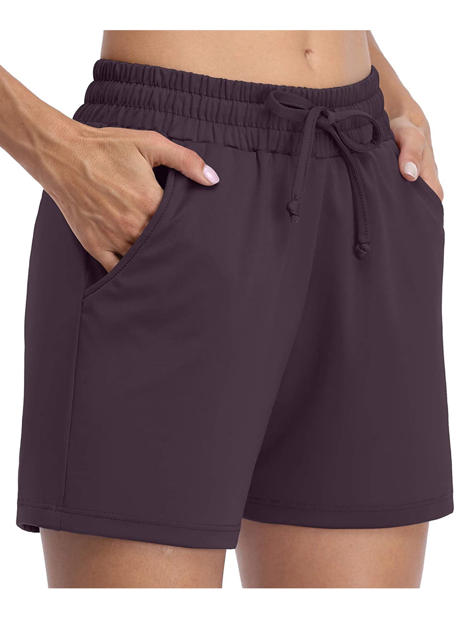 Women's Lounge Running Shorts Elastic Waist Gym Athletic Shorts with ...