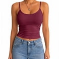 Women's Low Back Cami Tank Top Spaghetti Strap Scoop Neck Soft Stretchy ...