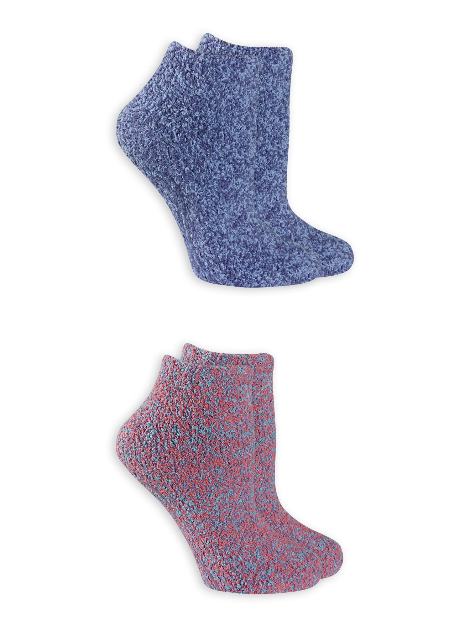 Women's Low Cut Spa Socks With Grippers 2 Pack - Walmart.com