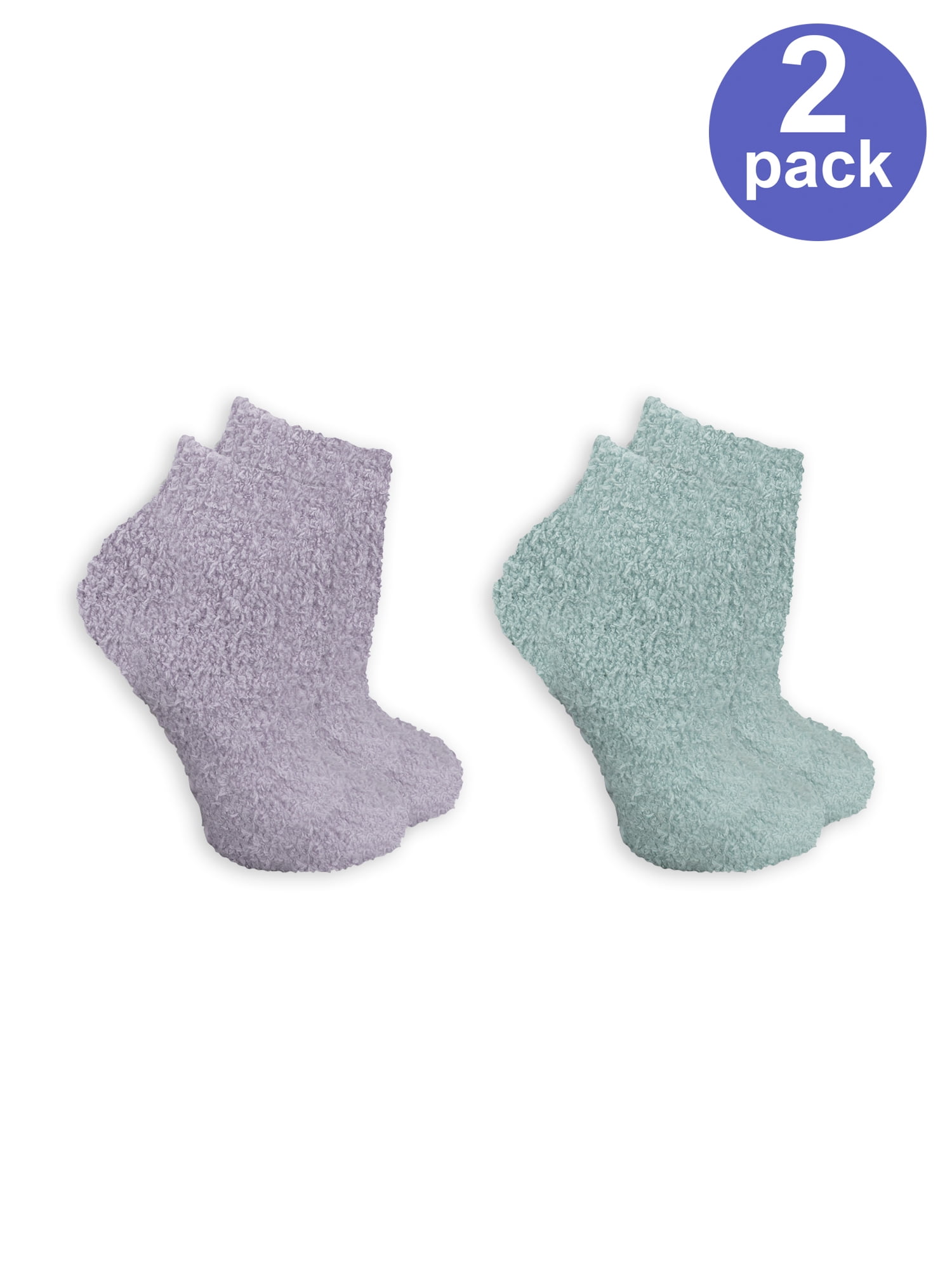Women's Low Cut Spa Socks With Grippers 2 Pack - Walmart.com