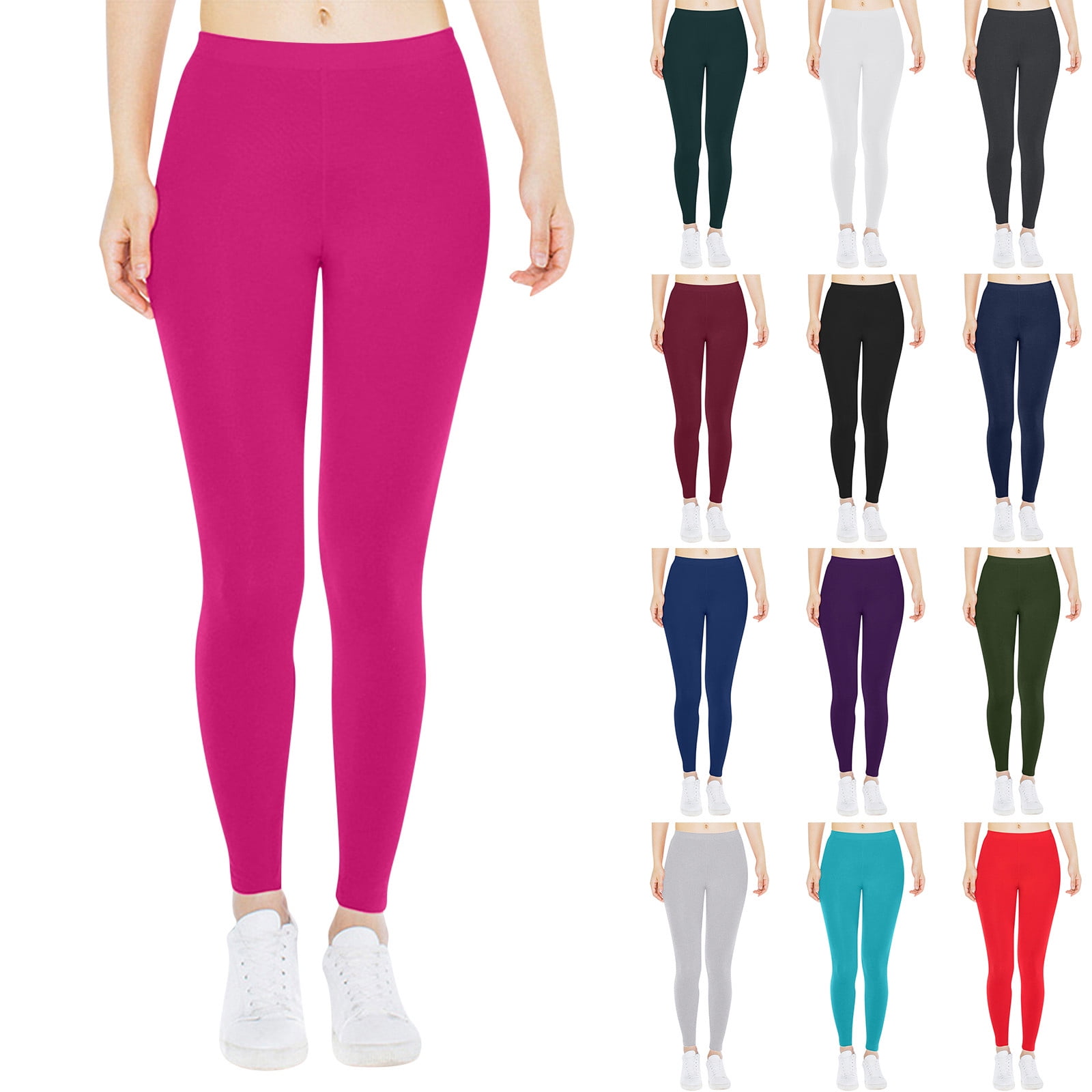 Women's Low Rise Yoga Pants Solid Color Full Length Trousers Soft ...