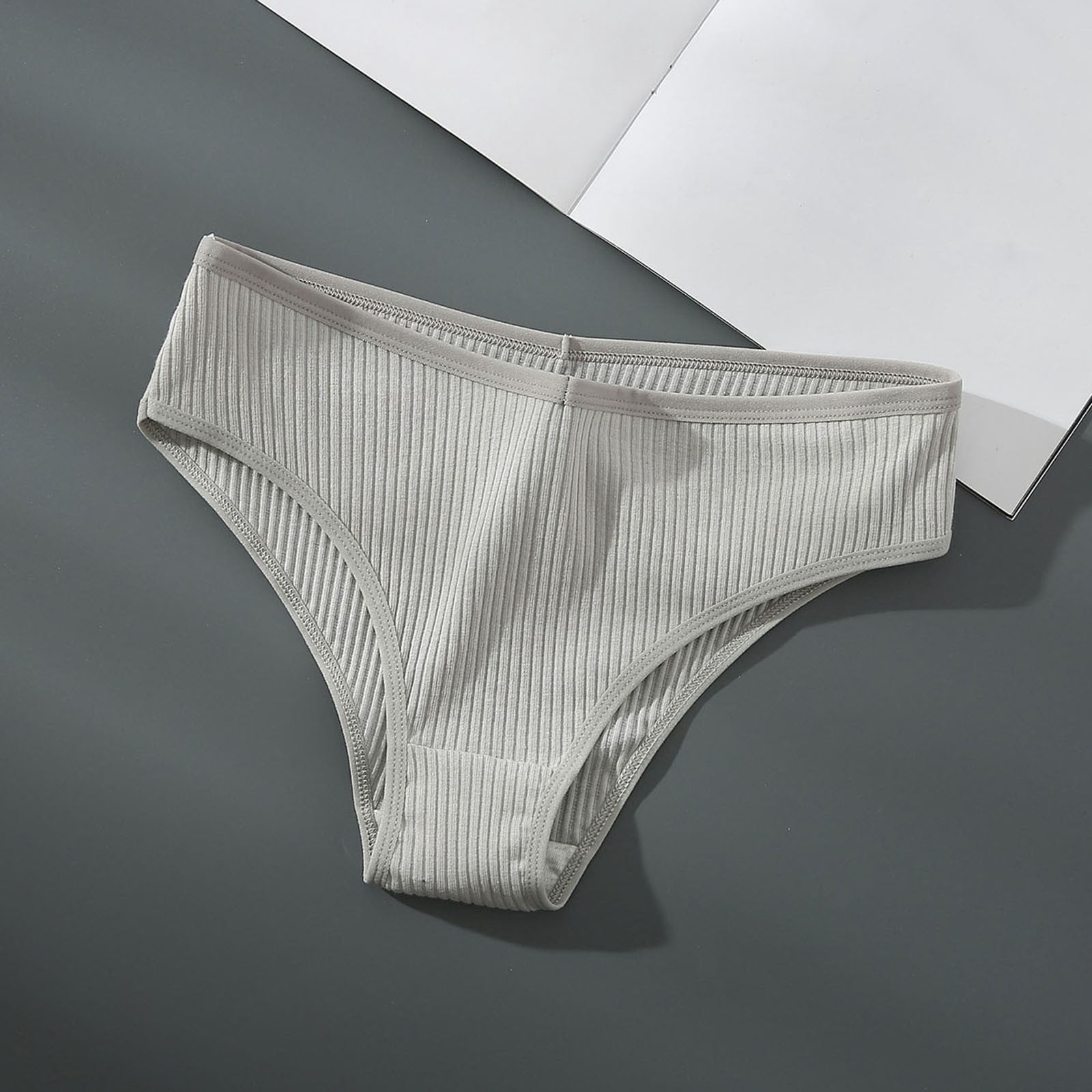 Women's Low Waist Lace Briefs Solid Color Crotch Underwear Panties ...