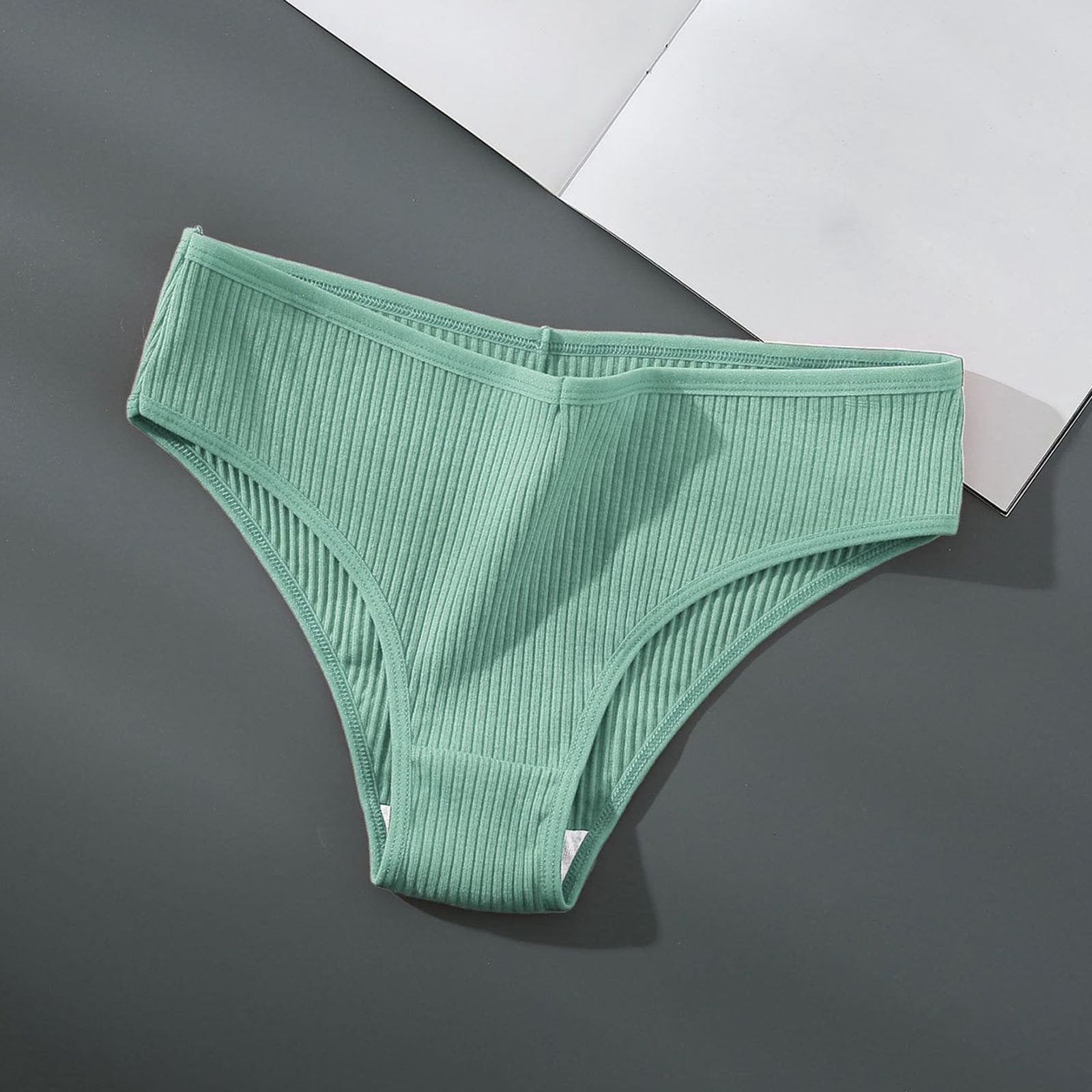 Women's Low Waist Lace Briefs Solid Color Crotch Underwear Panties ...