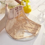 Women's Low Waist Mesh Briefs Solid Color Crotch Underwear Panties ...