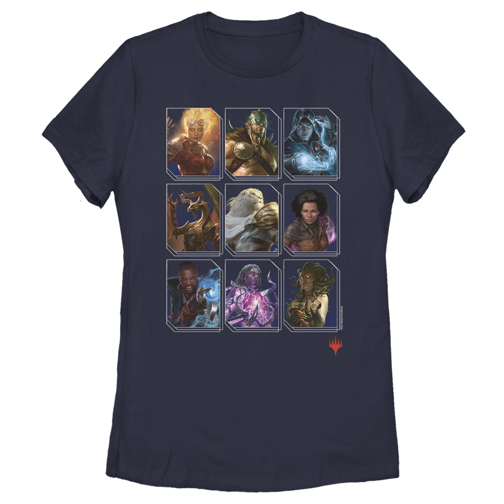 Women's Magic: The Gathering Favorite Character Cards Graphic Tee Navy ...