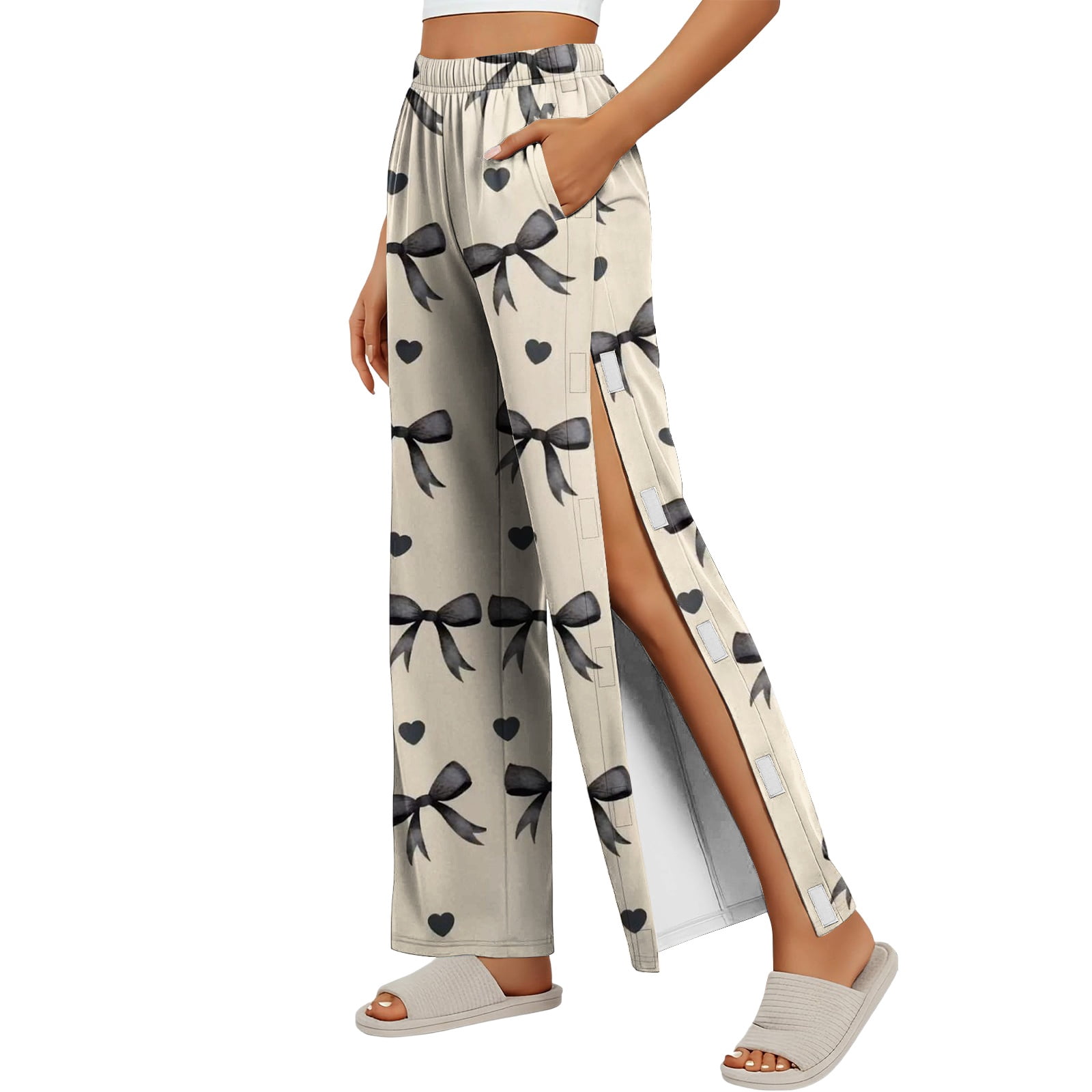 Women’s Magnetic Tear Away Post Surgery Pants Adaptive Recovery Pants ...