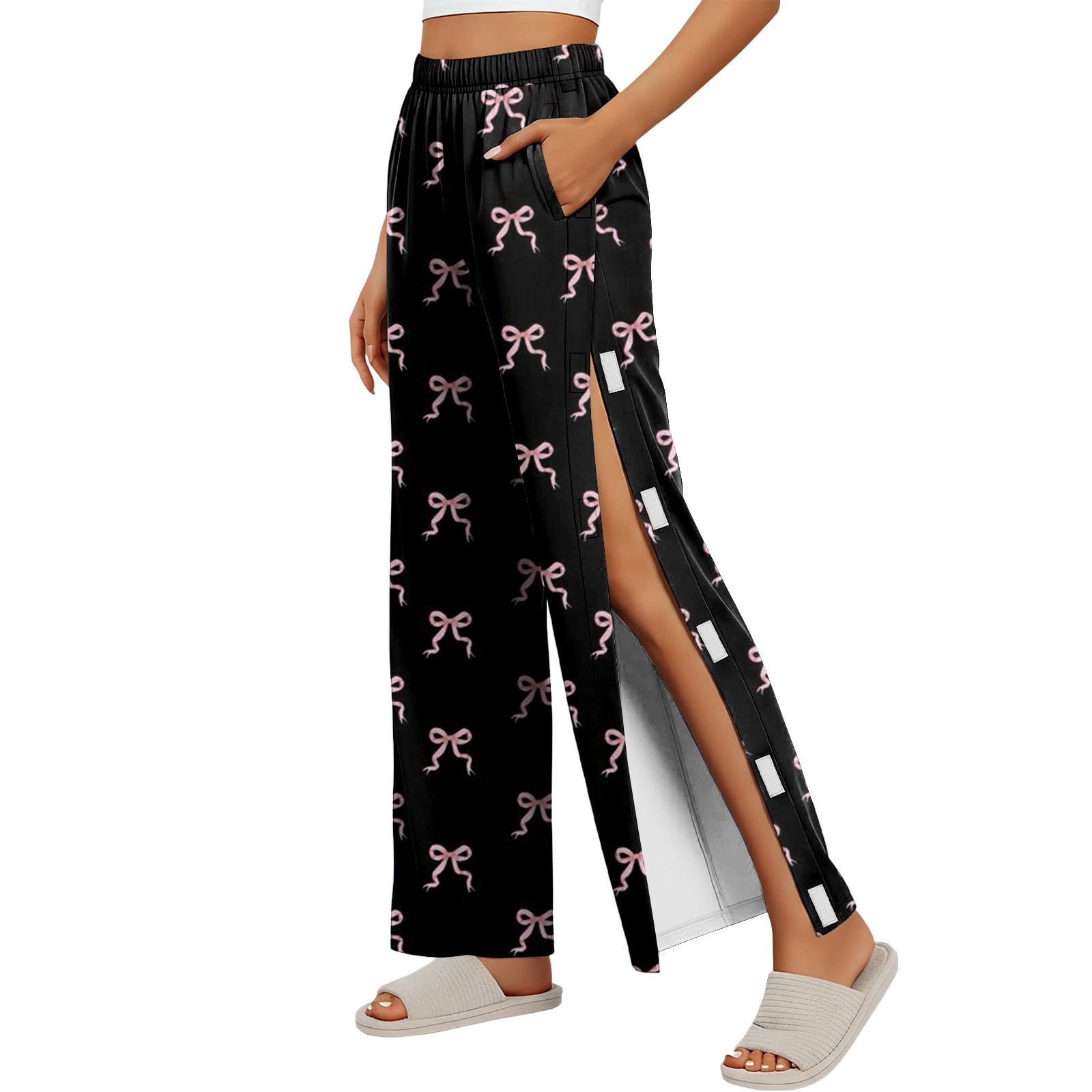 Women’s Magnetic Tear Away Post Surgery Pants Adaptive Recovery Pants ...