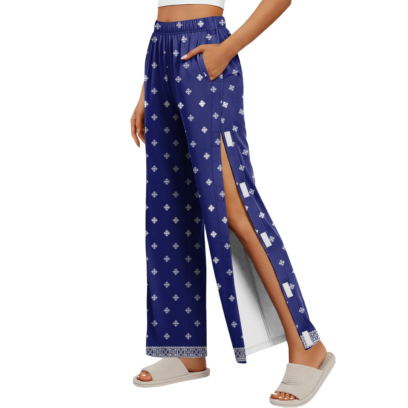 Women’s Magnetic Tear Away Post Surgery Pants Adaptive Recovery Pants ...