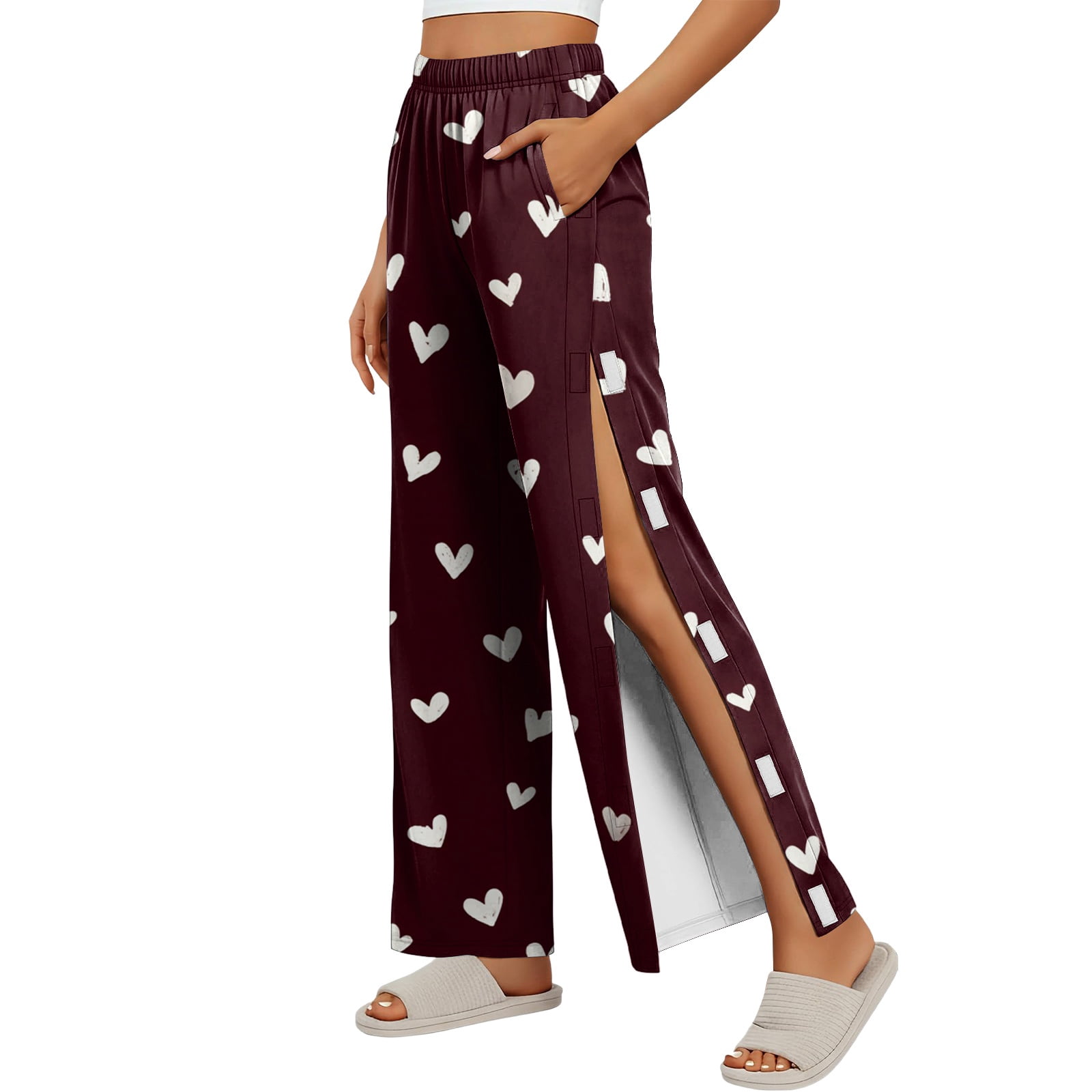 Women’s Magnetic Tear Away Post Surgery Pants Adaptive Recovery Pants ...