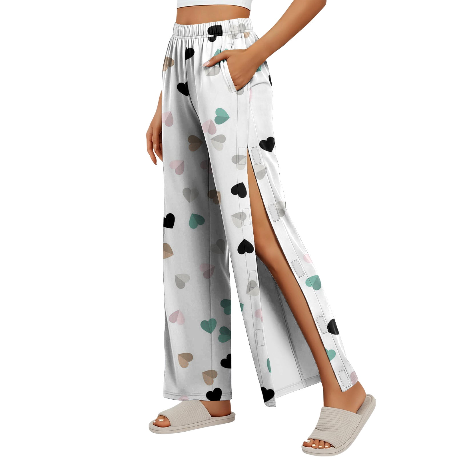 Women’s Magnetic Tear Away Post Surgery Pants Adaptive Recovery Pants ...