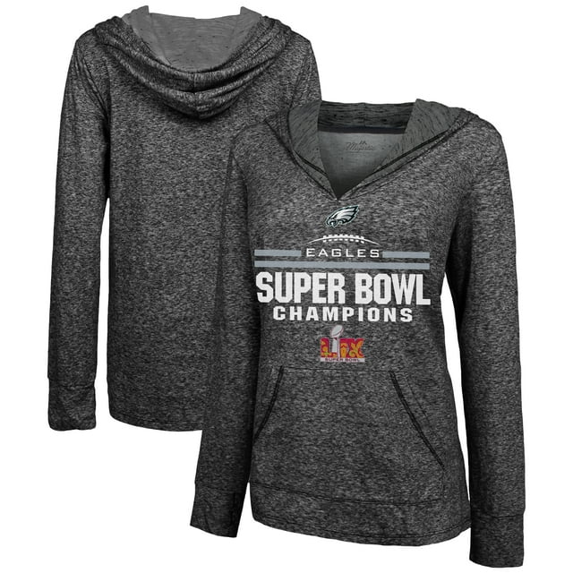 Women's Majestic Threads Black Philadelphia Eagles Super Bowl LIX ...