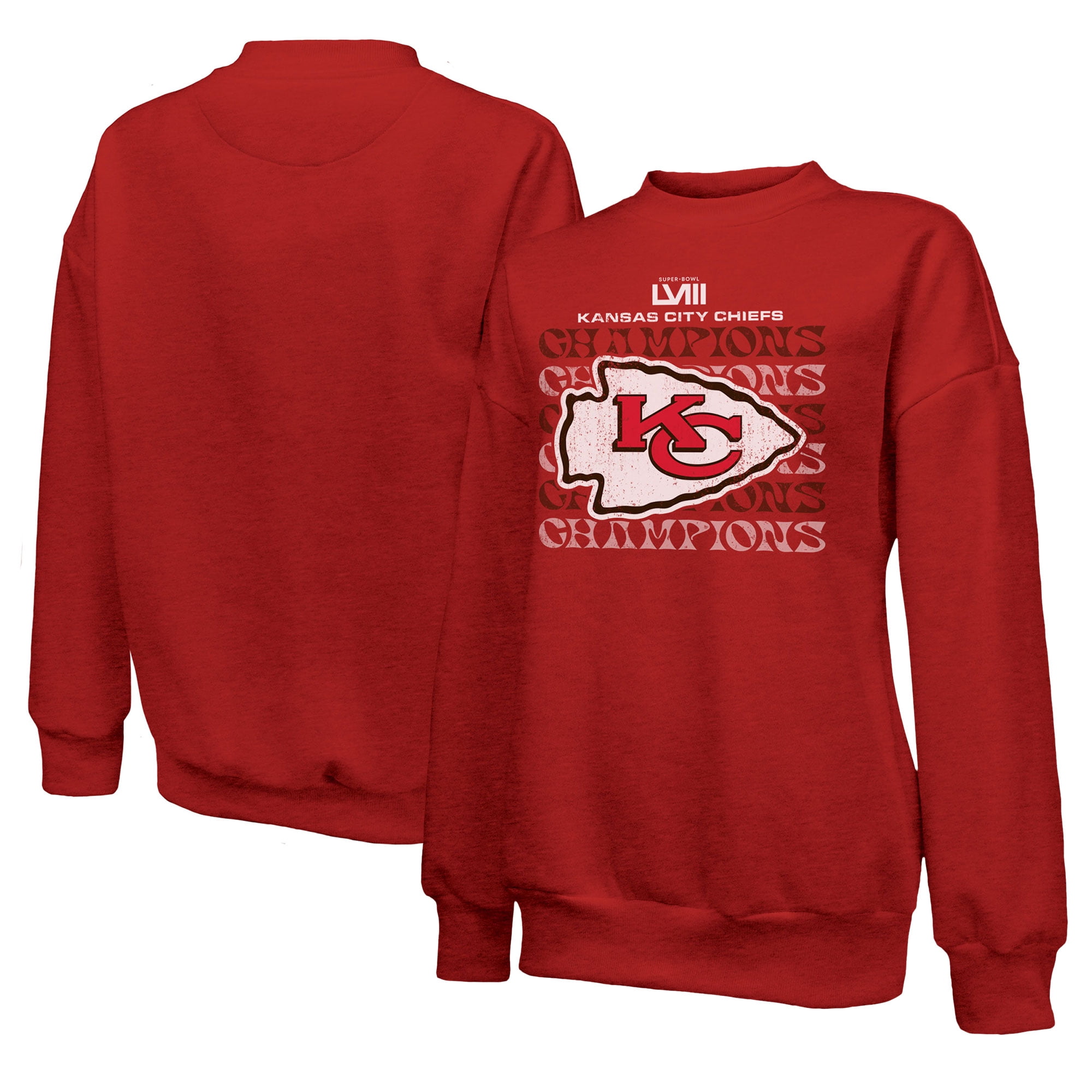 Women's Majestic Threads Red Kansas City Chiefs Super Bowl LVIII ...