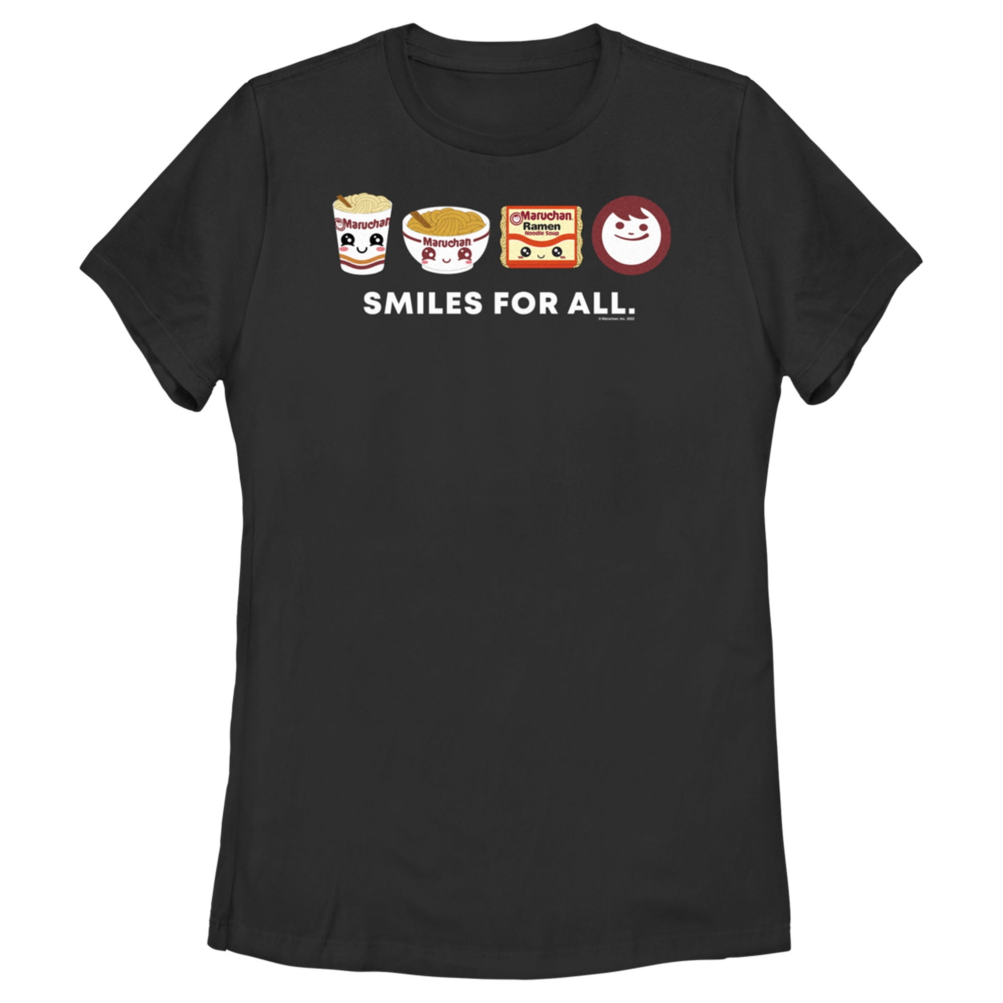 Women's Maruchan Smiles for All Graphic Tee Black X Large - Walmart.com