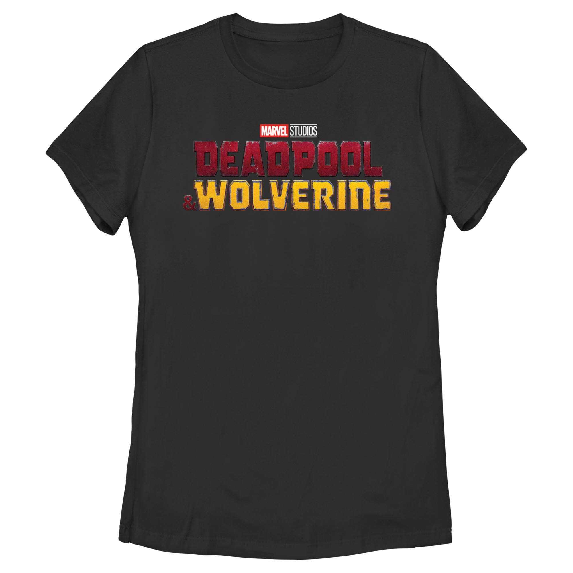 Women's Marvel: Deadpool & Wolverine Movie Logo Graphic Tee Black X ...